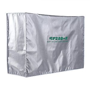 Marvellous Air Conditioner Cover for Outside,Polyester Outdoor Air Conditioner Cover Waterproof Sunproof for Home All Weather Winter Air Conditioner Cover Silver (36.22 x 13.78 x 27.17 inch)