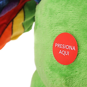 LA GRANJA DE ZENÓN Lorito Pepe Musical Stuffed Animal 8-Inch Soft and Huggable Plush Toy with Music, Beloved El Reino Infantil Character