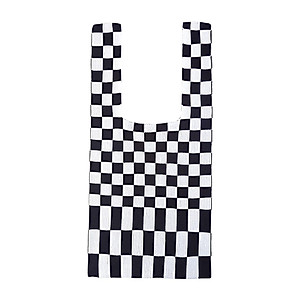 Colcolo Woven Big Bags women Shoulder Bags Soft Ladies Girl Handbags Casual Pattern Handbags, Black White