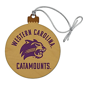 GRAPHICS & MORE Western Carolina Catamounts Wood Christmas Tree Holiday Ornament