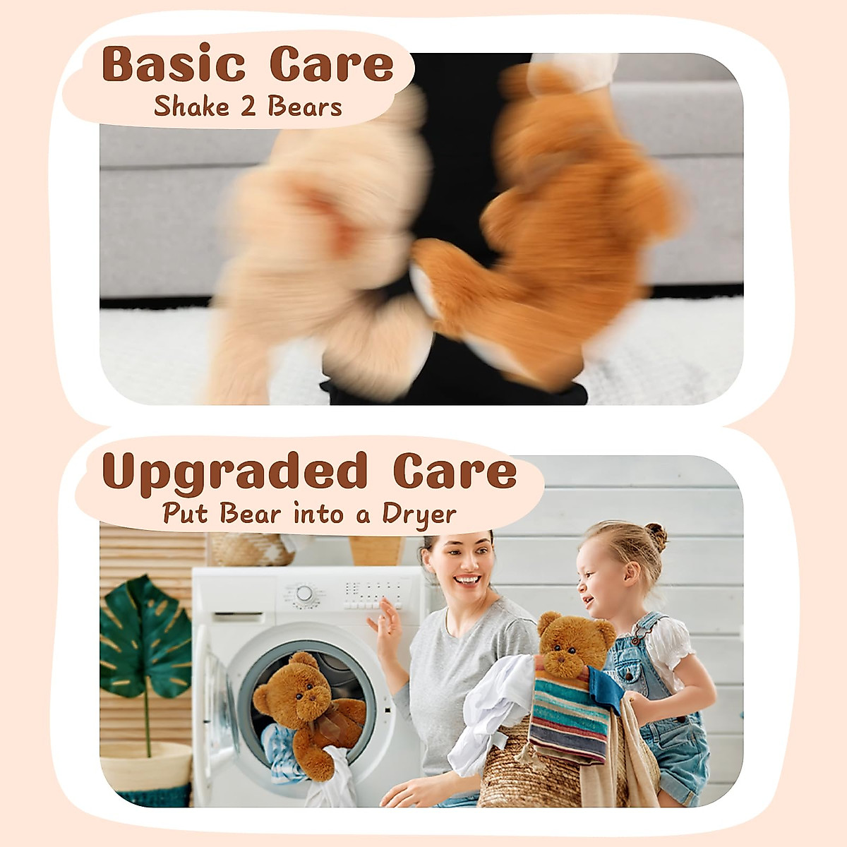 MaoGoLan Teddy Bear Stuffed Animal 18 inches Teddy Bears,2 Pack Twin Bear Plush Toy Baby Shower for Boys Girls Mother's Day,Birthday Gift