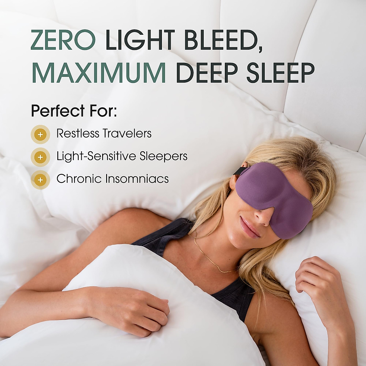 Nidra Sleep Mask for Men Women, Blue 3D Blackout Sleeping Mask, Contoured Eye Mask for Lash Extensions, Side Sleepers Eye Cover, Zero Eye Pressure, Travel Eye Shades, Night Blindfolded for Deep Sleep