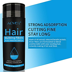 Hair Building Fibers,Hair Thickening Fibers Spray Pump 2-in-1 Kit Set,Thicker Fuller Hair in 15 Seconds-Instantly Conceals Hair Loss,Natural Formula Hair Thickener for Fine Hair for Women & Men​