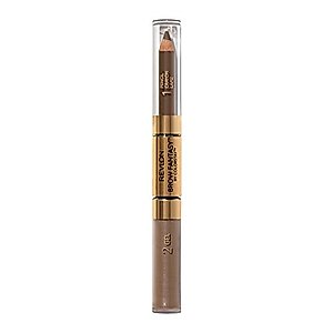 Eyebrow Gel & Pencil by Revlon, ColorStay Brow Fantasy 2-in-1 Eye Makeup, Longwearing with Precision Tip, 108 Light Brown, 0.04 Oz