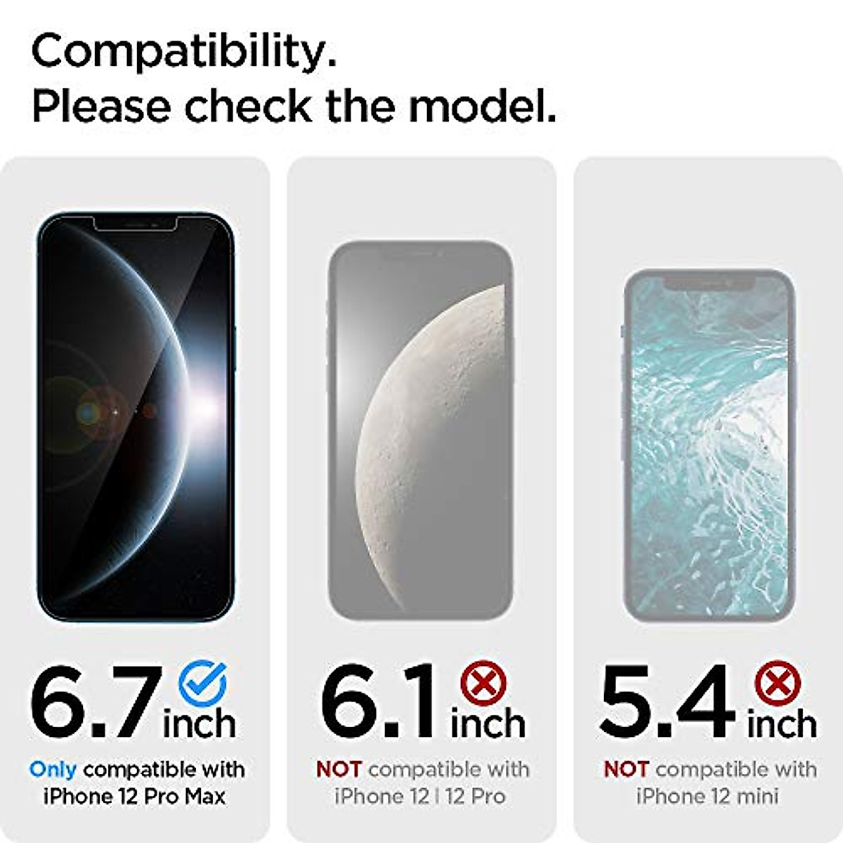 Spigen Tempered Glass Screen Protector [GlasTR EZ FIT- Privacy] Designed for iPhone 12 Pro Max - 2 Pack