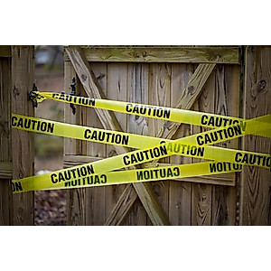 Premium Yellow Caution Tape 3 inch x 1000 feet, Bright Yellow w/Bold Black Text, 3" Wide for Maximum Readability, Strongest & Thickest Tape for Danger/Hazardous Areas