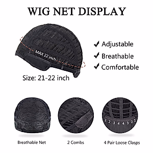 KEAT Curly Wigs for Black Women Short Big Curly Kinky Wigs for Women Afro Wavy Black Mixed Brown Wig with Bangs Cute Natural Synthetic Wigs for African American Women K002