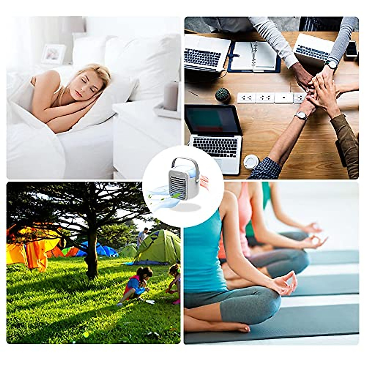 Nertpow Portable Air Conditioner, Portable Cooler, Quick & Easy Way to Cool Personal Space, As Seen On TV, Suitable for Bedside, Office and Study Room. Three Wind Level Adjustment ……