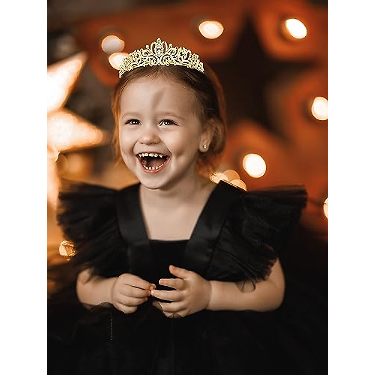 Crystal Tiara Crown with Combs