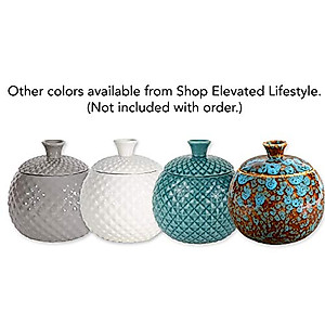 Fruit Fly Jar Trap - Decorative, Effective, Kid and Pet Friendly (Marbled Turquoise)