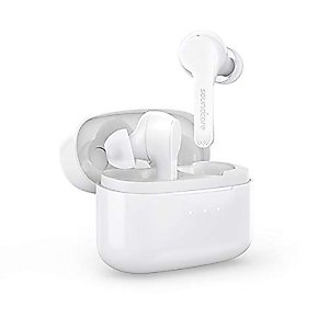 Soundcore Liberty Air True Wireless Earphones with Charging Case, Bluetooth 5, 28 Hour Playtime, Touch Control Earbuds, Graphene Enhanced Sound, Noise Cancelling Microphones and Secure Fit (White)