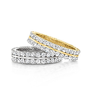Ross-Simons 2.00 ct. t.w. Diamond 2-Row Eternity Band in 14kt Yellow Gold. Size 8