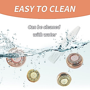 Women Facial Hair Remover Replacement Heads for Finishing Touch replacement heads flawless facial hair remover Tool for Women 18K Gold-Plated Rose Gold 4 Count