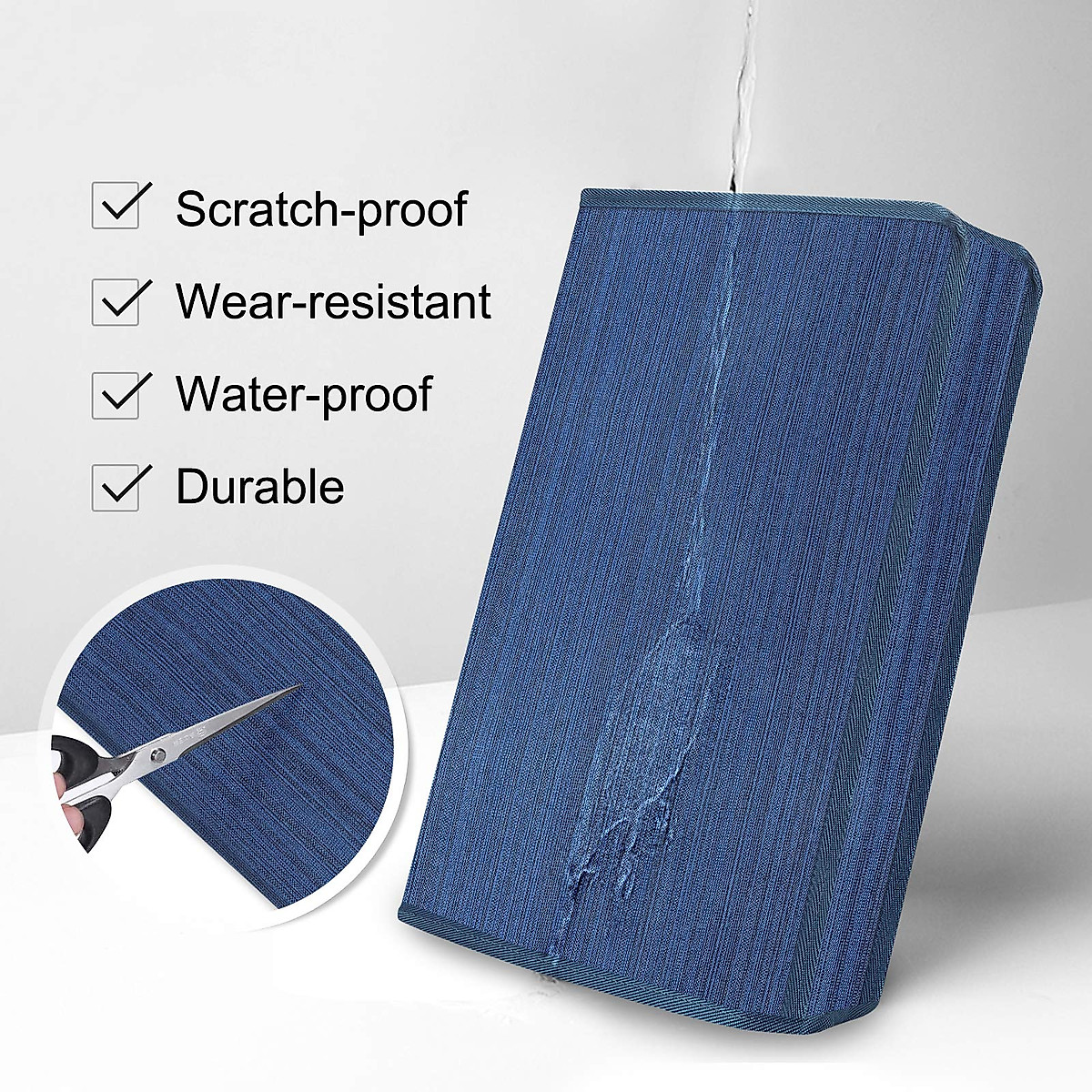 MASiKEN Universal Cover for PS5 Console, Dust Cover Place Upright, Soft Neat Lining Dust Protector for Playstation 5 Digital and Disc Version, Precision Cut Easy Access Cable Port (Blue)