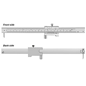 ZLKSKER Parallel Crossed Caliper 0-20cm (0-8 inch) with 2 Carbide Scriber/Needle, Stainless Steel Vernier Calipers, Marking Gauge, Marking Tool