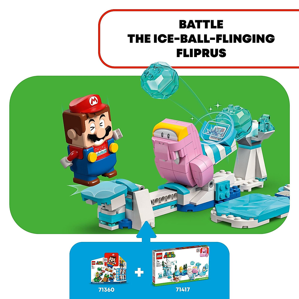 LEGO Super Mario Fliprus Snow Adventure Expansion Set 71417, Toy for Kids to Combine with Starter Course, with Freezie and Baby Penguin Figures, for Fans of Super Mario Bros