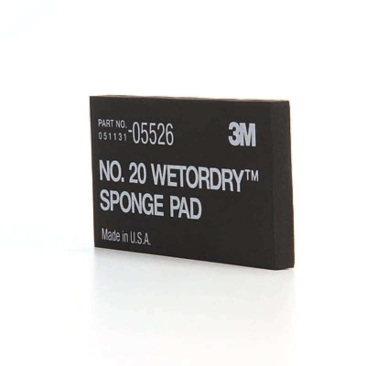 3M Wetordry Sponge Pad 20, 05526, 5 1/2 x 2-3/4 in x 3/8 in , Black
