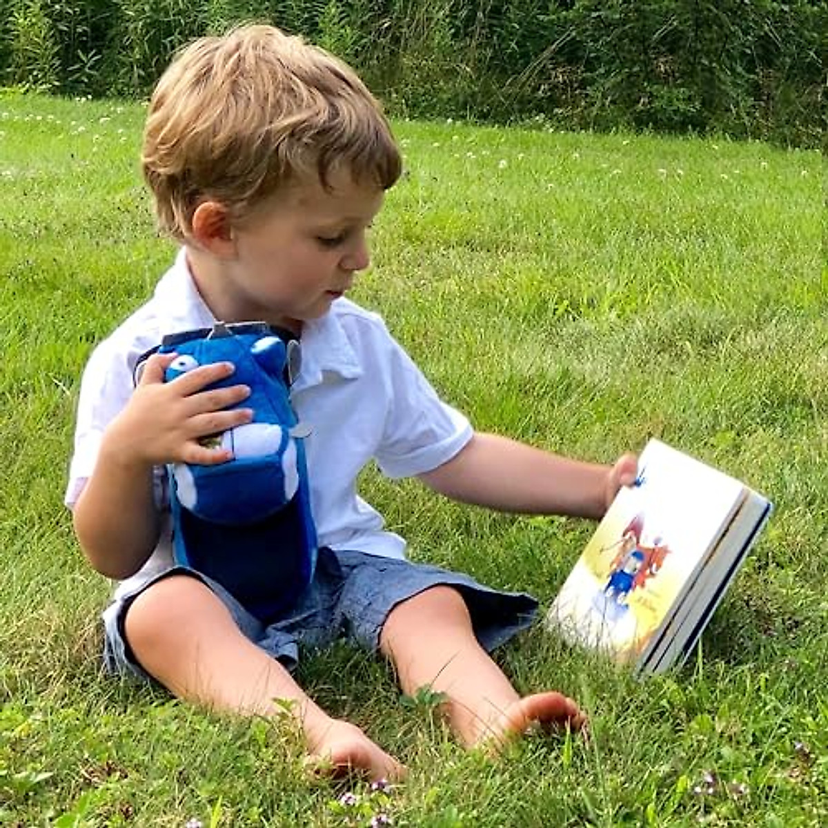 Yottoy Plush Toy and Book Sets for Babies and Toddlers, 11 Sets Bundle of Baby Toys Stuffed Animal Toys for Toddlers Story Book Collections for Kids Gift Set (Little Blue Truck)