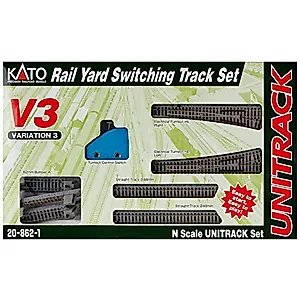 Kato USA Model Train Products V3 UNITRACK Rail Yard Switching Set