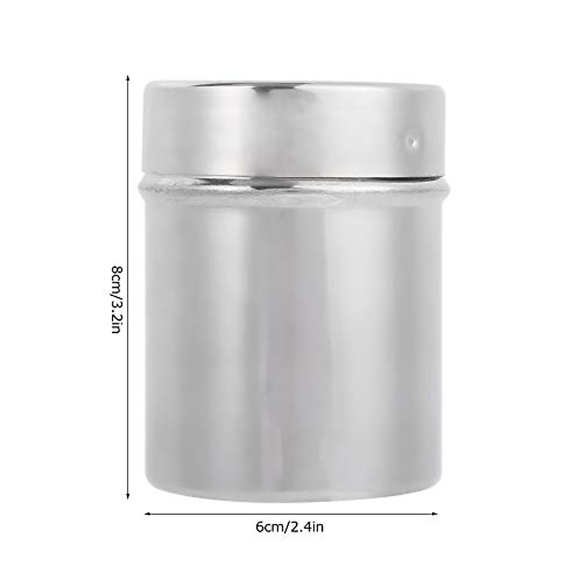 Stainless Steel Salt and Pepper Shakers, Spice Shakers, Glass Spice Jars Seasoning Shaker Dispenser with Rotatable Lid, Salt and Pepper Shakers for Salt Sugar Spice Pepper