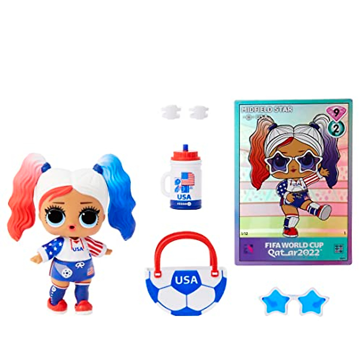 LOL Surprise X FIFA World Cup Qatar 2022 Dolls with 7 Surprises Including Accessories, Limited Edition Collectible Doll with Soccer Theme, Holiday Toy, Great Gift for Kids Girls Ages 4 5 6+ Years