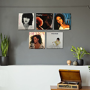 WANLIAN Clear Vinyl Record Shelf Wall Mount 10 Pack, 3.94" Wall Shelf Mount & Holder for Vinyl Album Display and Storage, Acrylic Record Frame Show Your Favorite LP