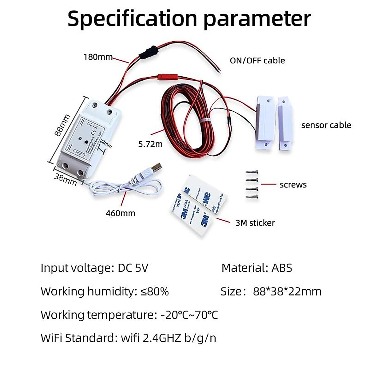 MHCOZY WiFi Wireless Smart Switch Relay Module for Smart Home 5V 5V/12V，Ba Applied to Access Control, Turn on PC, Garage Door (Smart Life app WiFi Garage Door Opener)