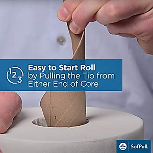 SOFPULL CENTERPULL HIGH-CAPACITY PAPER TOWELS BY GP PRO (GEORGIA-PACIFIC), 28143, WHITE, 4 ROLLS PER CASE, 567 TOWELS PER ROLL