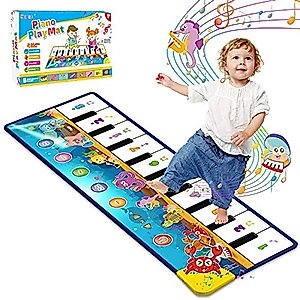 Retruth Toddler Toys Age 1-3, Baby Musical Toys for 12-18-24-36 Months, 1 2 3 Year Old Girls Birthday Gifts, Electronic Dance Mat for Toddler, Musical Touch-Play Baby Toys
