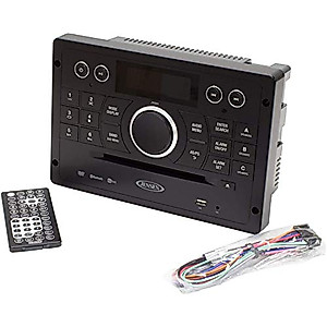 Jensen JWM6A DVD|USB|AUX|HDMI| Wallmount Stereo with App Control (jControl), Bluetooth A2DP/AVRCP Streaming Audio, Compatible with iPod/iPhone Control & Charging, DVD/CD-R/RW/MP3, 12V DC (Renewed)