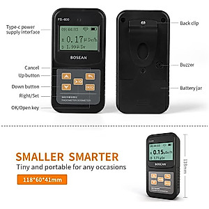 HPDONM Handheld Portable Nuclear Radiation Detector, 2022 New Radiation Dose Alarm Counter, Marble Radioactive Monitor Digital Meter High Sensitivity Accuracy Large Screen