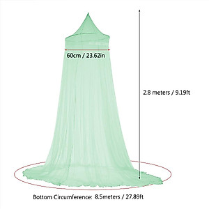 Bed Netting Elegant Ruffle Lace Bed Canopy for Little Princess Baby Children (Green)