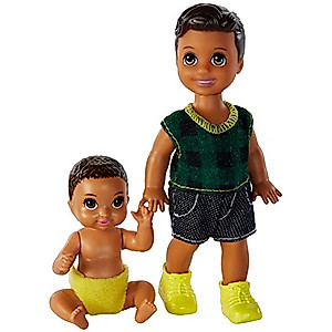 Barbie Skipper Babysitters Inc. Sibling Dolls - Toddler & Baby In Diaper, Ages 3-7