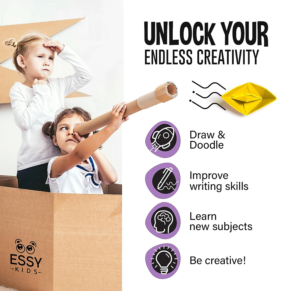 Essy Kids 12“ LCD Writing Tablet for Kids Drawing Tablet Kids Writing Tablet LCD Drawing Tablet for Kids Toddler Writing Tablet Kids Drawing Board