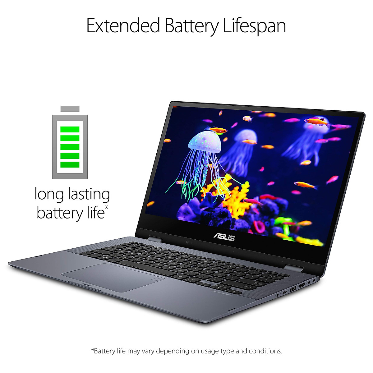 ASUS VivoBook Flip 14 TP412UA-DB51T 14” Thin and Lightweight 2-in-1 Full HD Touchscreen Laptop, Intel Core i5-8250U 3.4GHz Processor, 8GB DDR4 RAM, 256GB SSD, Windows 10 Home, Fingerprint Reader