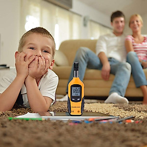 Lancoon Handheld Digital Temperature Humidity Meter, Professional Thermometer Hygrometer with Wet Bulb Dew Point Temperature HVAC Tool for Ambient Air Indoor Outdoor