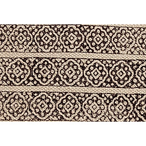 Casavani Rag Rug Collection Geometrict Rug - Black and Gray, Handmade Boho Stripe Cotton, Ideal for High Traffic Area in Entryway Living Room Bedroom Bathroom 4x15 Feet Runner