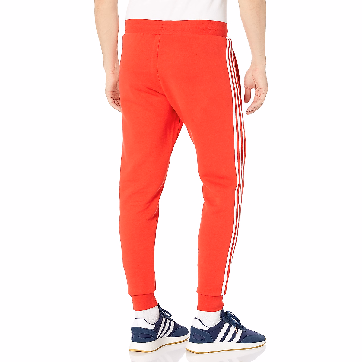 adidas Originals Men's 3-stripes Pants, Vivid Red, Large