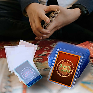 150 Pack Trading Card Sleeves, Toploaders Consist 50 Hard Plastic Card Protectors + 100 Clear Soft Sleeves for Baseball Game Sports Collectible Trading Card（3" x 4" regular）