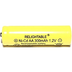 RELIGHTABLE 300mAh AA NiCd 1.2v Rechargeable Batteries Garden Solar Ni-Cd Light LED K (Pack of 6)