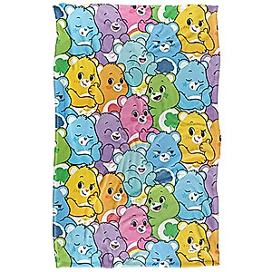 Care Bears Blanket, 36" x 58" Very Many Bears Pattern Silky Touch Super Soft Throw Blanket
