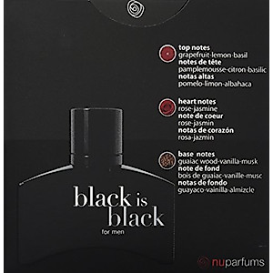 Spectrum Perfumes Black is Black Eau De Toilette Spray for Men, 3.4 Ounce