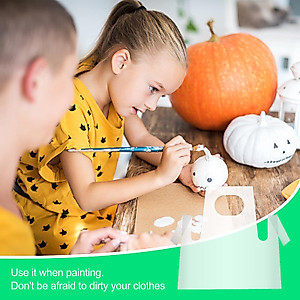 SATINIOR 50 Pieces Disposable Aprons Plastic Aprons for Kids Waterproof Oil Proof Small Clear Polythene Children Cooking Apron for Painting Cooking Eating Teaching DIY Craft Picnic