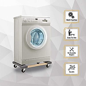 Olympia Tools Furniture Dolly for Moving, 1000 LB Capacity, 18 x 30 in, Fully Asembled, FSC Acacia Wood (Single Pack)