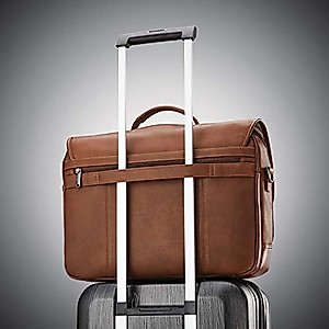 Samsonite Classic Leather Flapover, Cognac, One Size