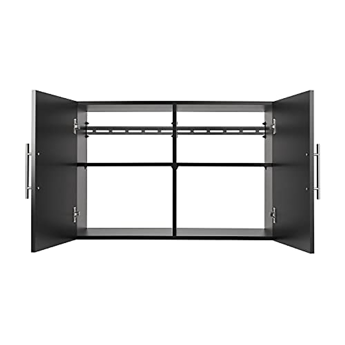 Prepac HangUps Upper Storage Cabinet - Elegant and Spacious Wall Cabinets to Maximize Your Storage, 36" Size, Classic Black Finish