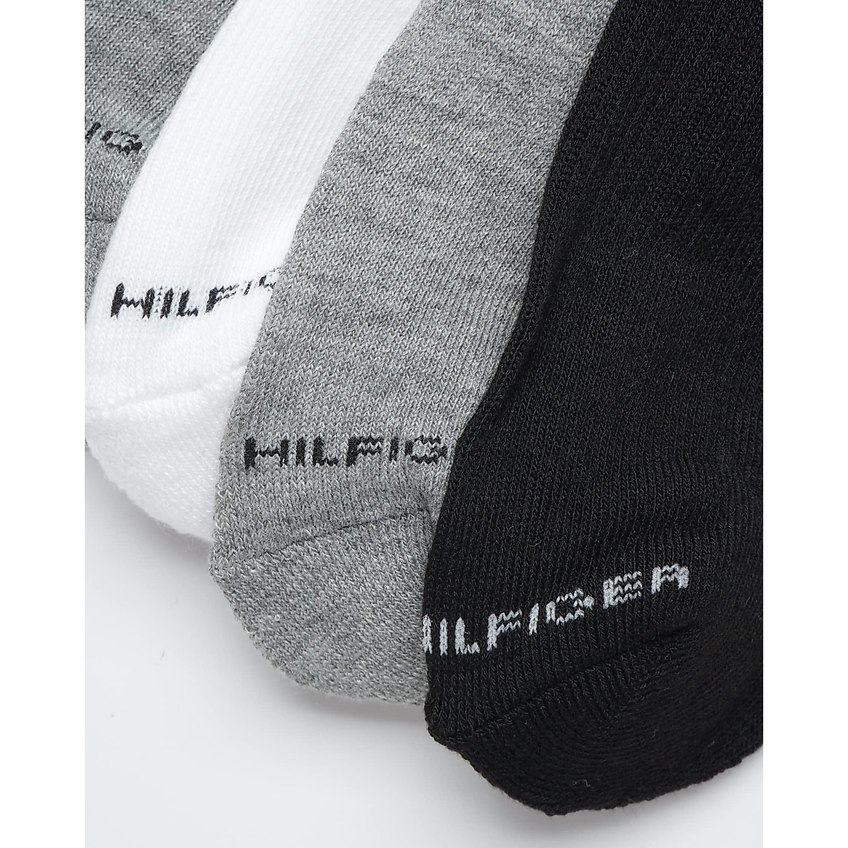 Tommy Hilfiger Men's Athletic Socks - Cushioned Crew Socks (10 Pack), Size 7-12, Black/White/Grey
