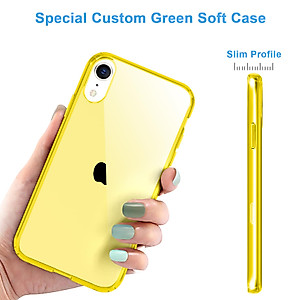 JJGoo Compatible with iPhone XR Case Clear Soft Transparent Shockproof Protective Slim Thin Bumper Phone Cover for XR, Yellow