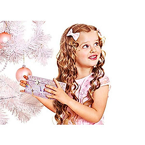 RR ROUND RICH DESIGN Musical Jewelry Glitter Storage Box and Jewelry Set for Little Girls with Spinning Unicorn and Rainbow - Over the Waves Tune Pink