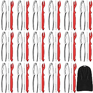 Zhehao 61 Pcs Seafood Tools Set includes 20 Crab Crackers, 20 Lobster Shellers, 20 Crab Leg Forks and 1 Storage Bag, Nut Cracker Set for Home Kitchen Party Tools